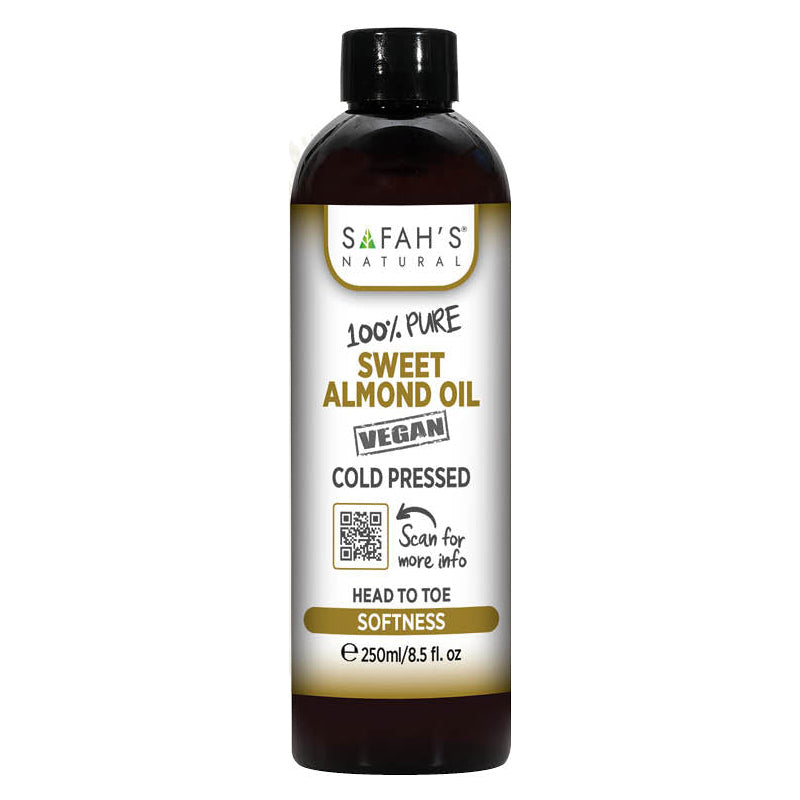 Safah's Natural 100% Pure Sweet Almond Oil 8.5 oz – TJ Beauty Products UK
