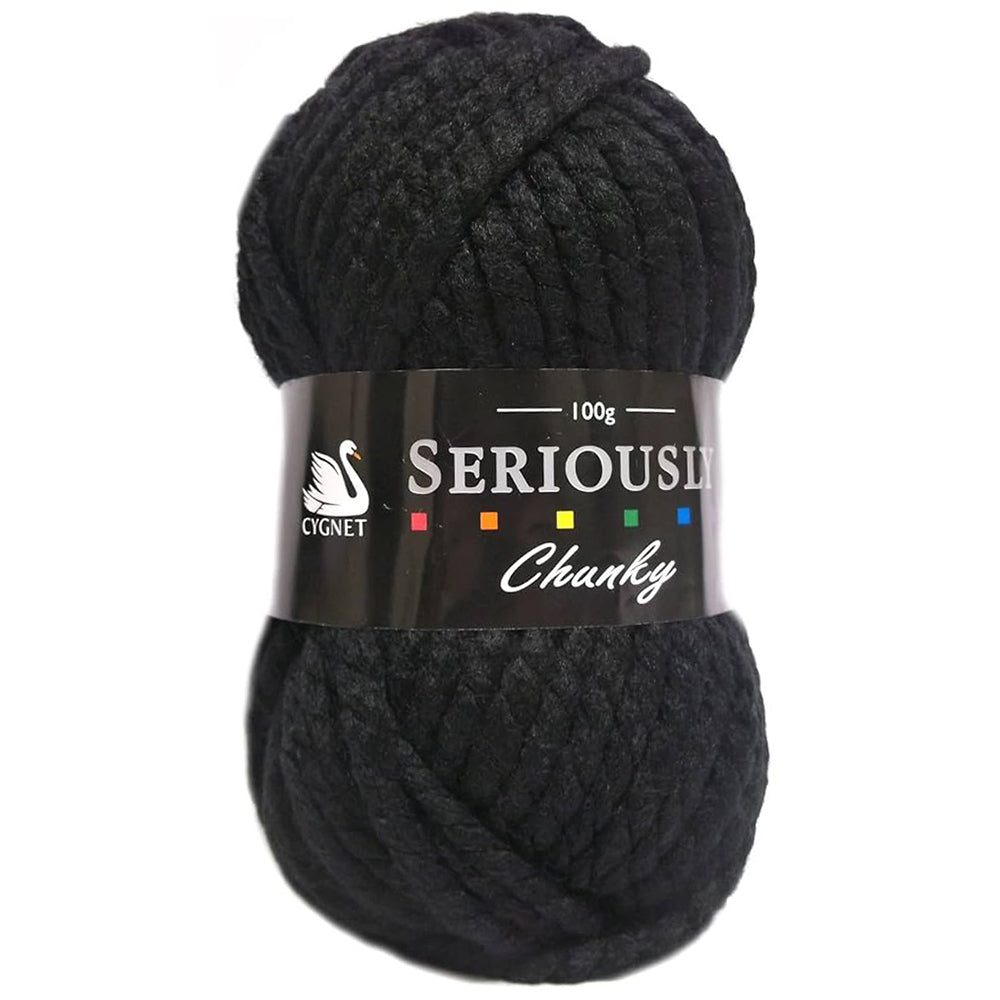 Cygnet Super Chunky Acrylic Yarn - Black - 100 g – TJ Beauty Products UK